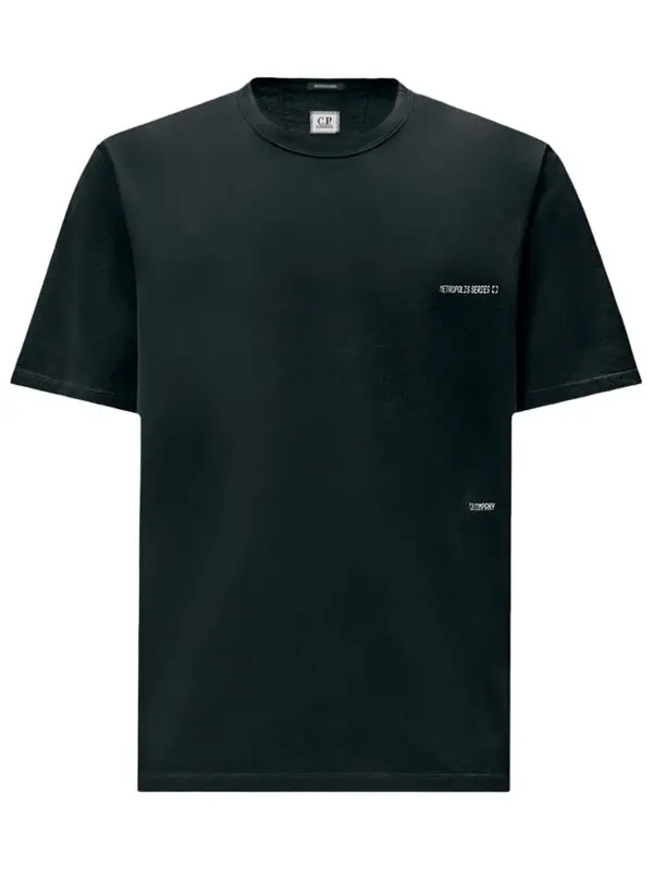 C.P. COMPANY T-shirt Metropolis Series In Jersey Con Stampa Sul Retro - Black
