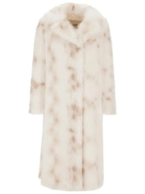 Herno Cappotto Tocco Pelliccia Effetto Lince - Multicolor