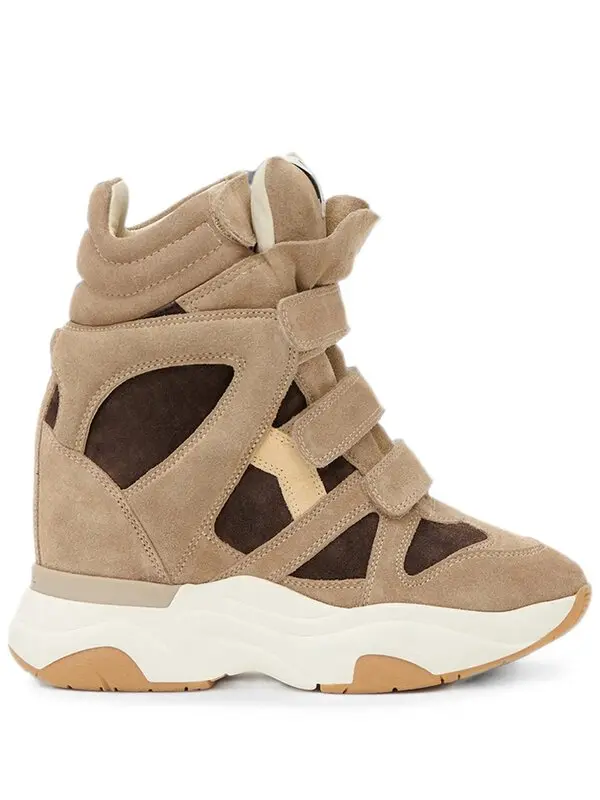 Isabel Marant Étoile Balskee High-top Wedge Suede Sneakers - Multicolor