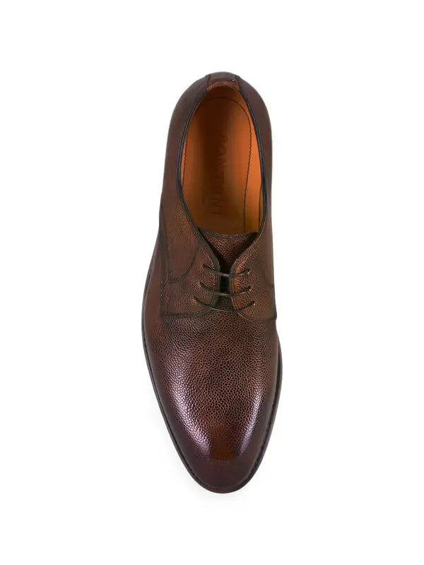 Bontoni Carnera Grained-leather Lace-up Derby Shoes