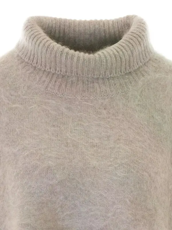 Soft Goat Ribbed Roll-neck Sweater