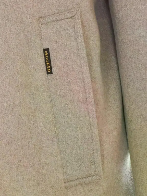 MOORER Simmons-bab Shearling-collar Single-breasted Coat