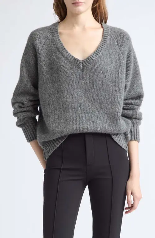 JAMIE HALLER The V Fave Cashmere V-neck Sweater - Graphite