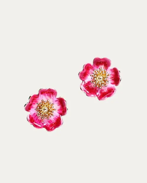 BILL SKINNER STUDIO Wildflower Studs - Red