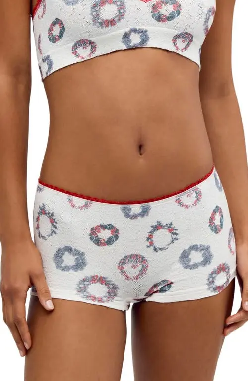 Free People Sweet Point Seamless Boyshort Briefs - Snow