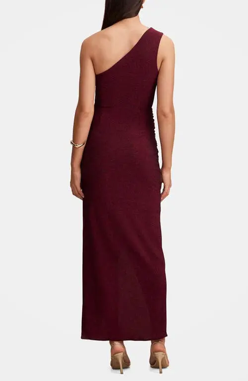 EVER NEW Delaney One-shoulder Glitter Knit Gown
