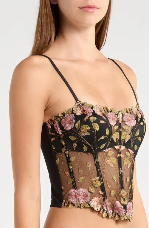 FLEUR DU MAL Delilah Embroidered Longline Bra