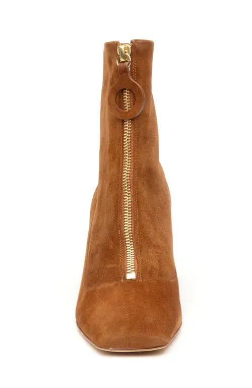 Rupert Sanderson Carlow Suede Zip Front Ankle Boots - Ganache
