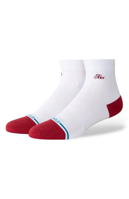 Stance Naughty Or Nice Cotton Blend Quarter Socks