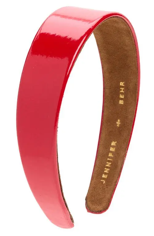 JENNIFER BEHR Patent Leather Headband - Cherry