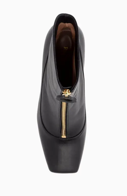 Rupert Sanderson Carlow Leather Zip Front Ankle Boots - Black