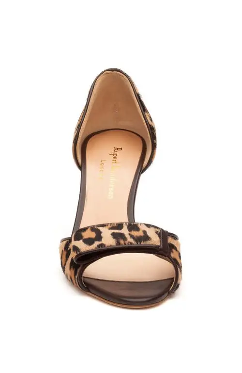 Rupert Sanderson Parigo Leopard Pony Peep Toe Shoes