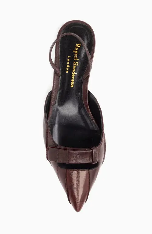 Rupert Sanderson Rapallo Eel Pointed Toe Slingback Shoe