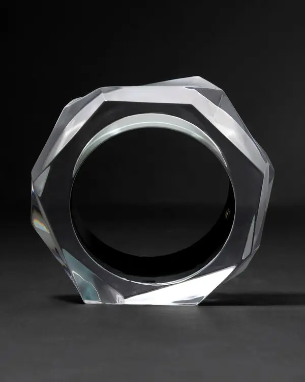 Alexis Bittar Faceted Lucite Bangle Bracelet