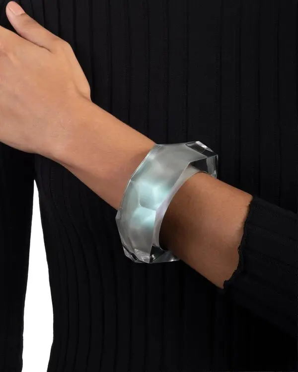 Alexis Bittar Faceted Lucite Bangle Bracelet