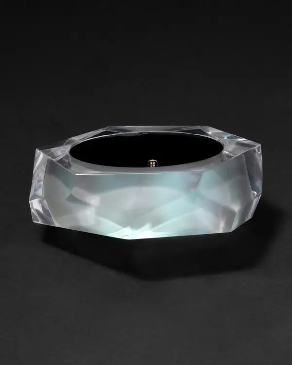 Alexis Bittar Faceted Lucite Bangle Bracelet - Opal