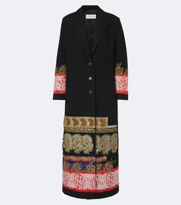 Dries Van Noten Embellished Wool Coat