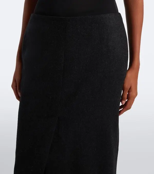 NILI LOTAN Mariha Wool Midi Skirt