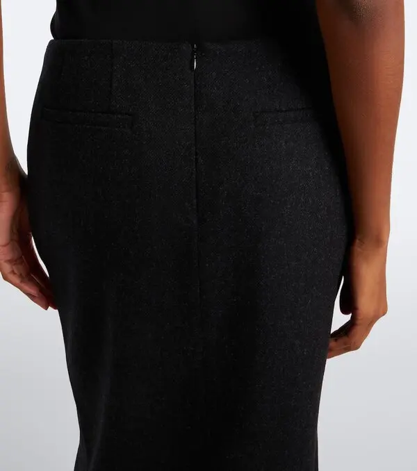 NILI LOTAN Mariha Wool Midi Skirt