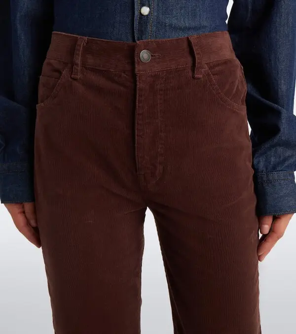 NILI LOTAN Joan Cotton-blend Corduroy Straight Pants