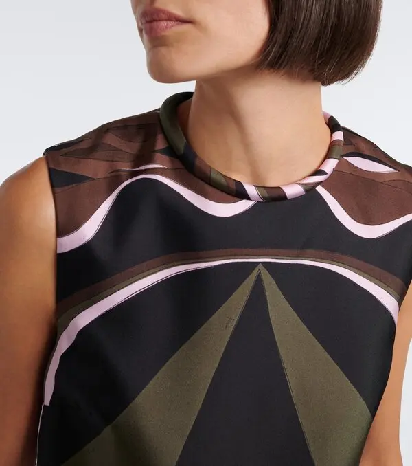 Emilio Pucci Dune Silk Twill Shift Dress