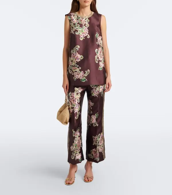 ALEMAIS Alémais Josie Floral Satin Top