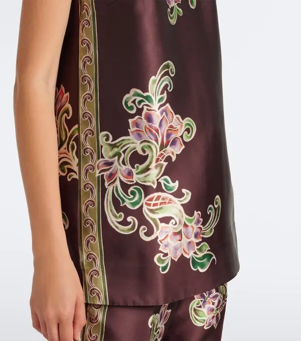ALEMAIS Alémais Josie Floral Satin Top