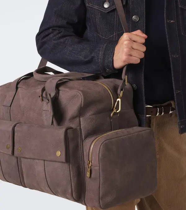Brunello Cucinelli Leather Duffel Bag - Brown