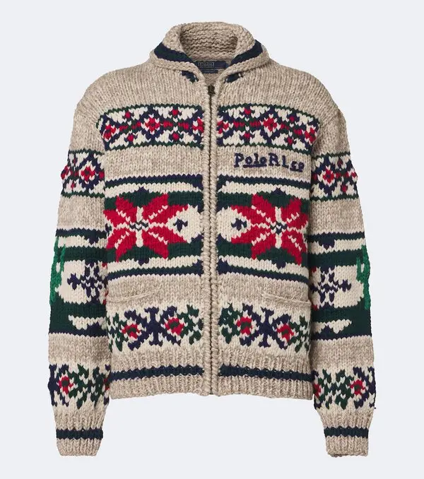 Polo Ralph Lauren Intarsia Wool Zip-up Cardigan