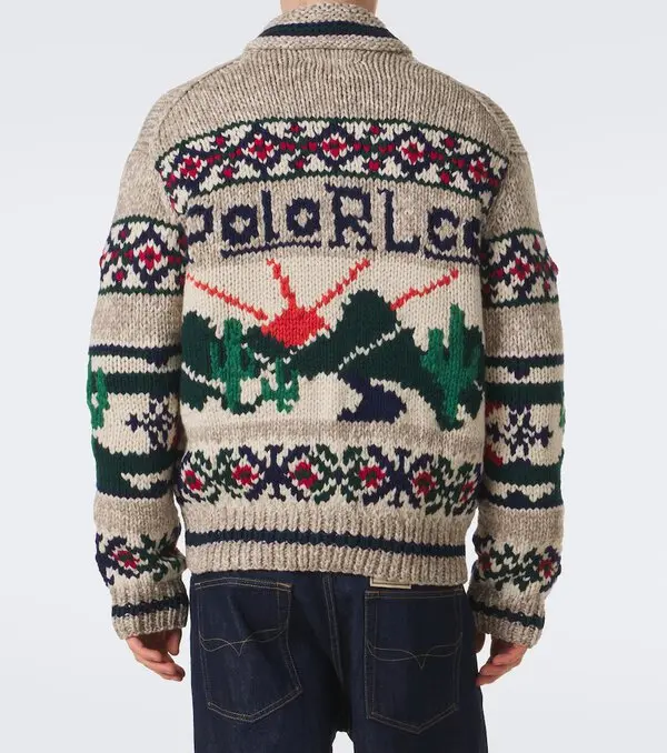Polo Ralph Lauren Intarsia Wool Zip-up Cardigan