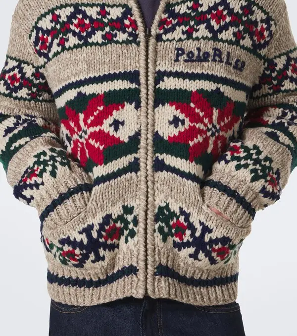 Polo Ralph Lauren Intarsia Wool Zip-up Cardigan