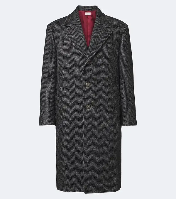 Brunello Cucinelli Herringbone Wool And Alpaca-blend Coat