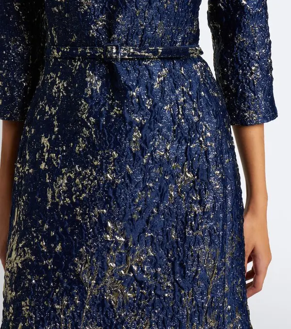 Simkhai Claravelle Belted Jacquard Cocktail Dress
