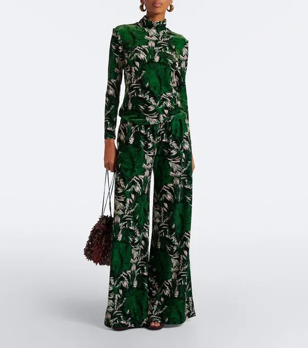 La DoubleJ Printed Velvet Top