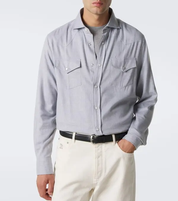 Brunello Cucinelli Cotton-blend Shirt