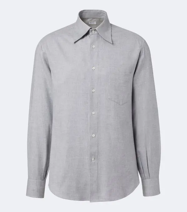 Brunello Cucinelli Cotton-blend Shirt - Grey