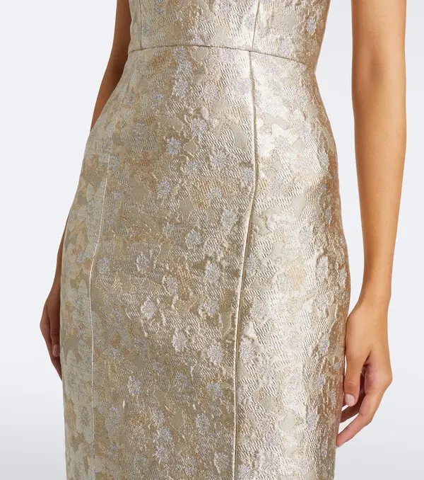 MARKARIAN Ruffled Jacquard Corset Dress