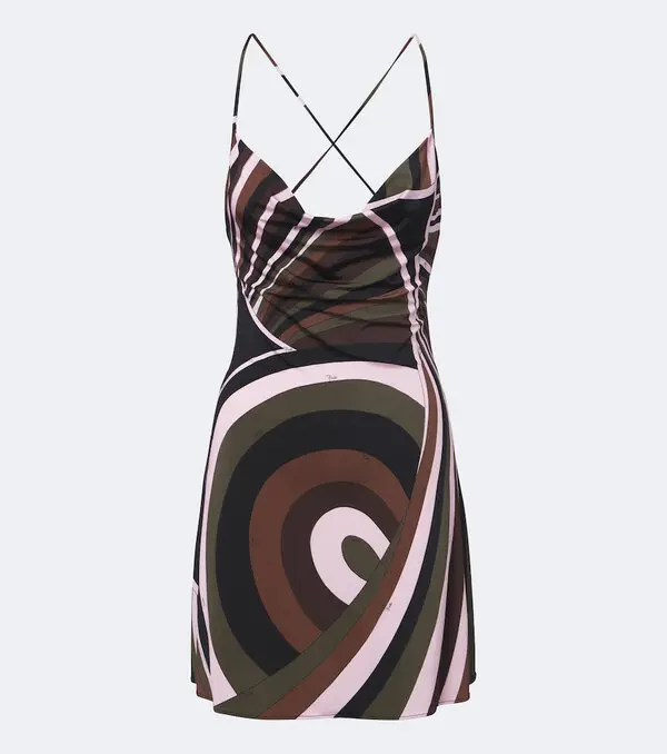 Emilio Pucci Iride Jersey Satin Minidress
