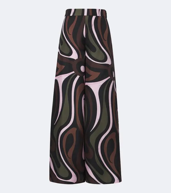 Emilio Pucci Marmo Silk Palazzo Pants