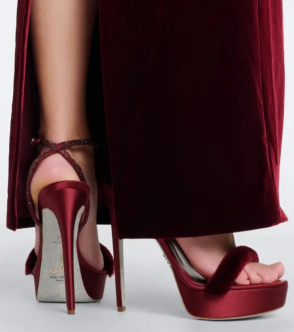 Rene Caovilla Embellished Platform Sandals