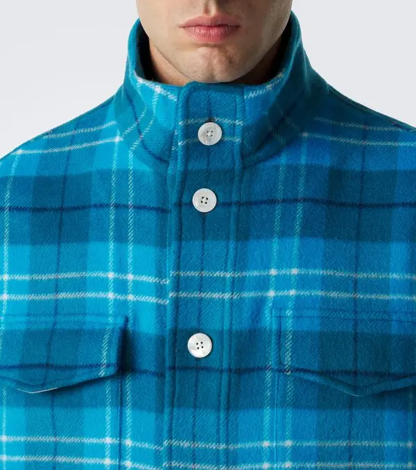 UMIT BENAN St. Moritz Plaid Cashmere Overshirt