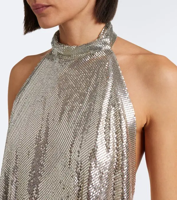 Stella McCartney Asymmetric Open-back Chainmail Top