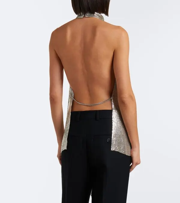 Stella McCartney Asymmetric Open-back Chainmail Top
