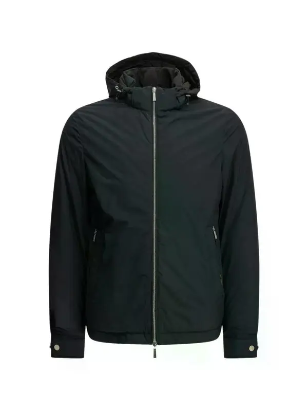 MOORER Hooded Down-filled Jacket - Blue