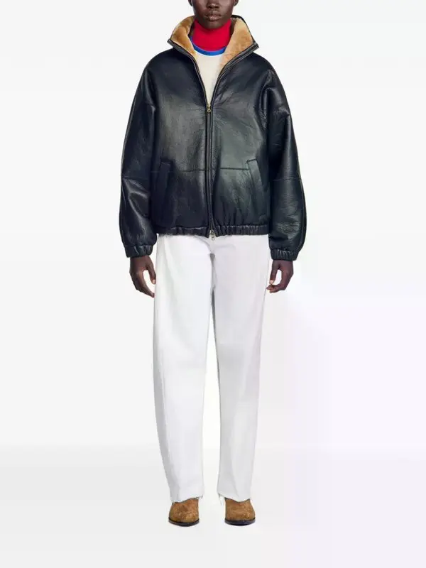 Sandro Oversized Shearling Jacket