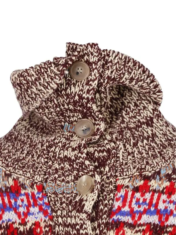 Dries Van Noten Jacquard Wool And Cashmere Cardigan