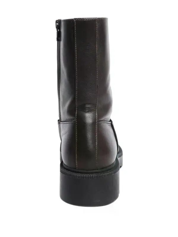 THE ROW Nobilis Leather Ankle Boots