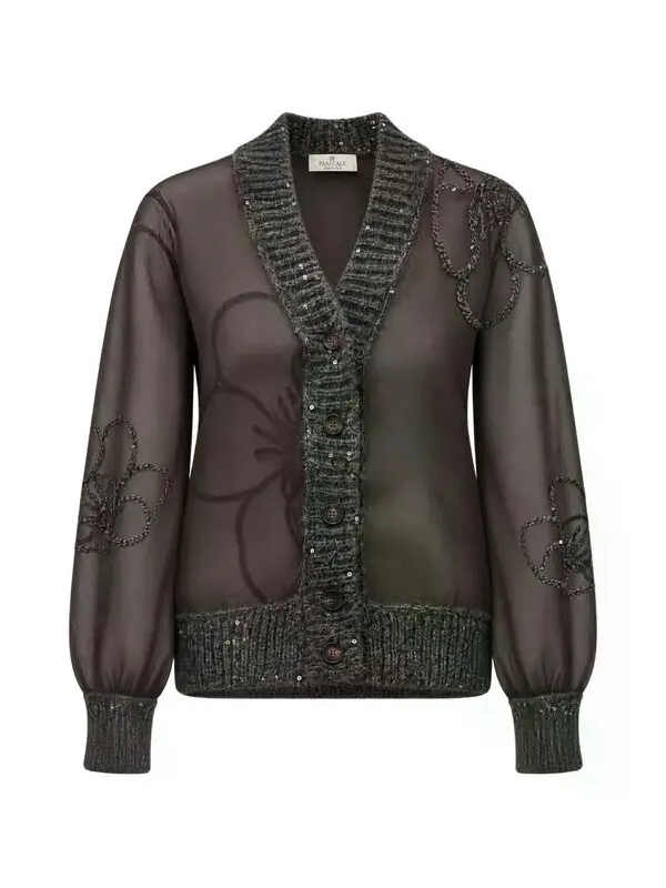 PANICALE Sequin-embellished Bomber Jacket - Brown