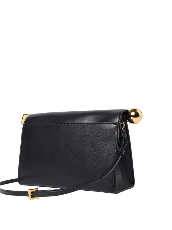 Jacquemus Le Sac Rond Carre In Nappa - Black