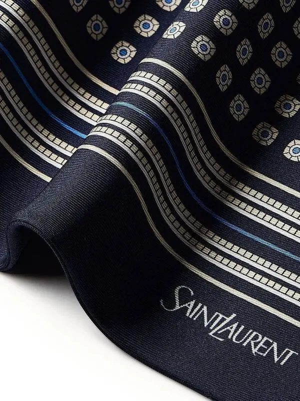 Saint Laurent Sciarpa Lavallière In Twill Di Seta